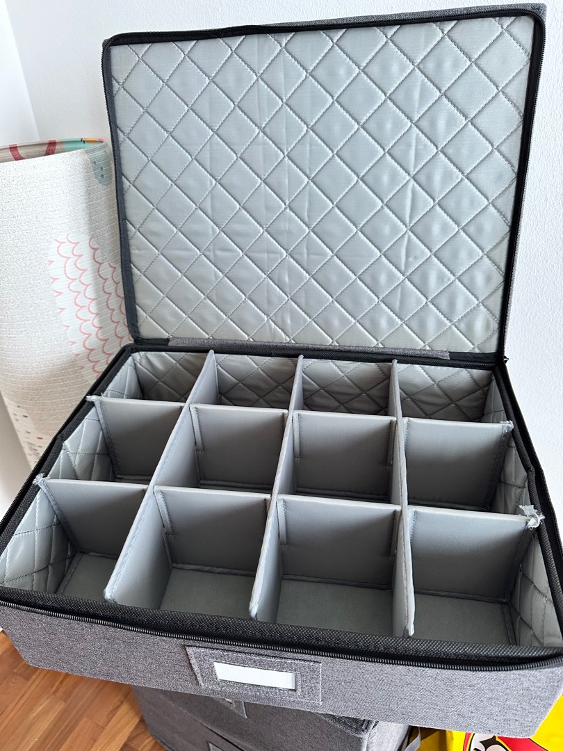 Padded storage box for glasses and mugs, Furniture & Home Living, Home ...