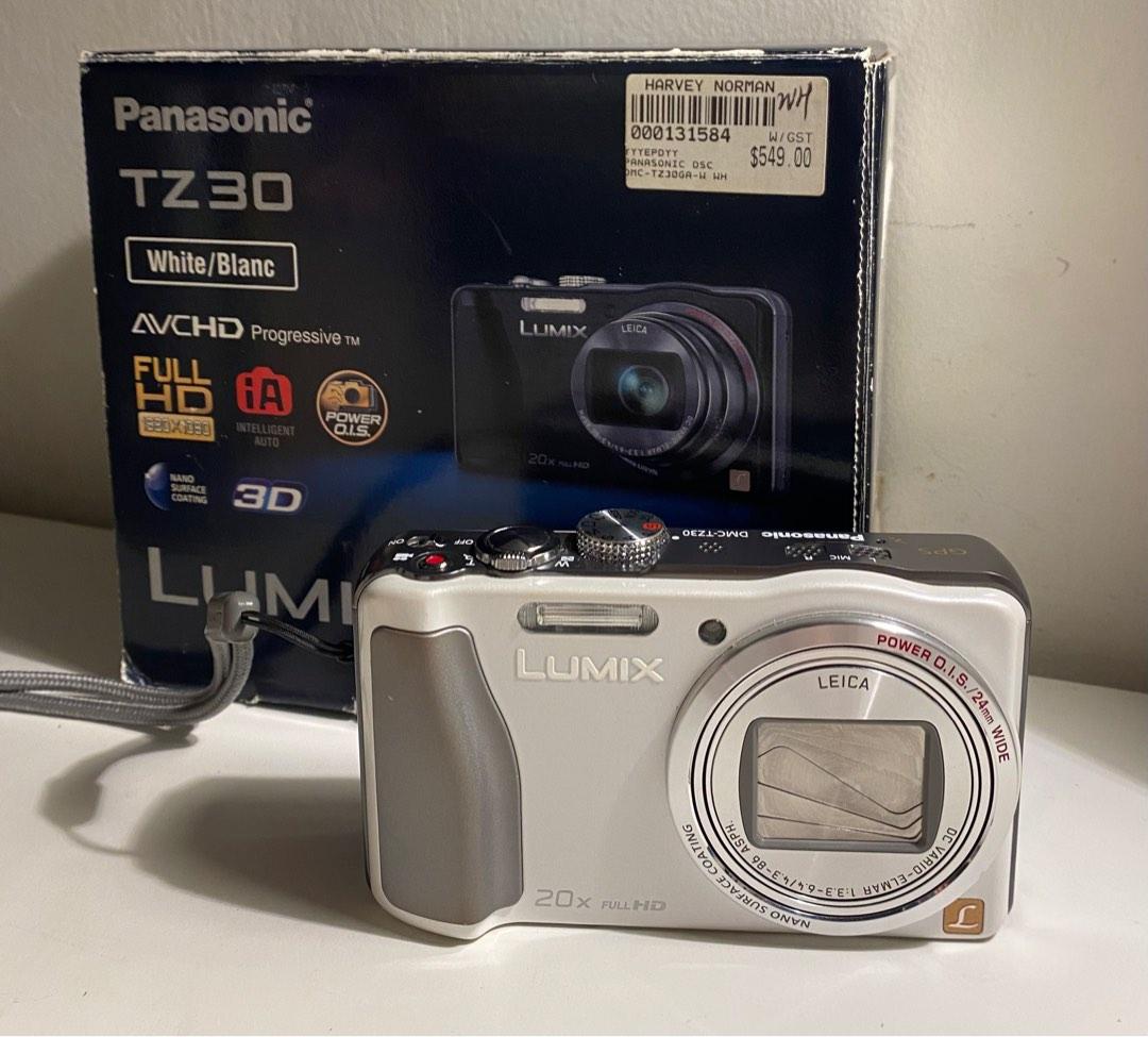 Panasonic Leica Lumix TZ30 Travel Compact Camera White 20x Optical Zoom ...