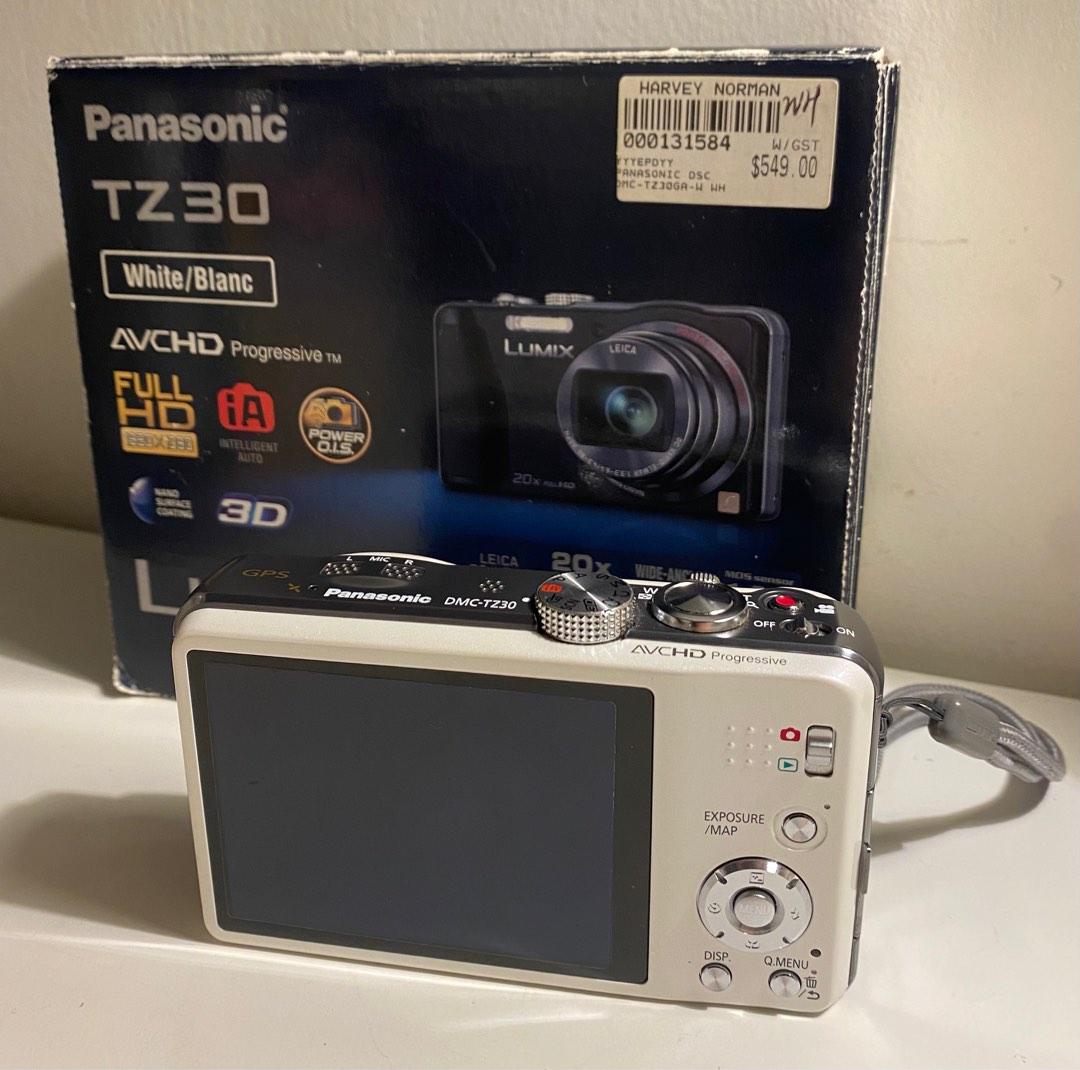 Panasonic Leica Lumix TZ30 Travel Compact Camera White 20x Optical Zoom ...