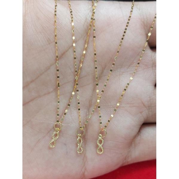 PAWNABLE 18k Saudi Gold Necklace (Infinite Pendant), Women's Fashion ...