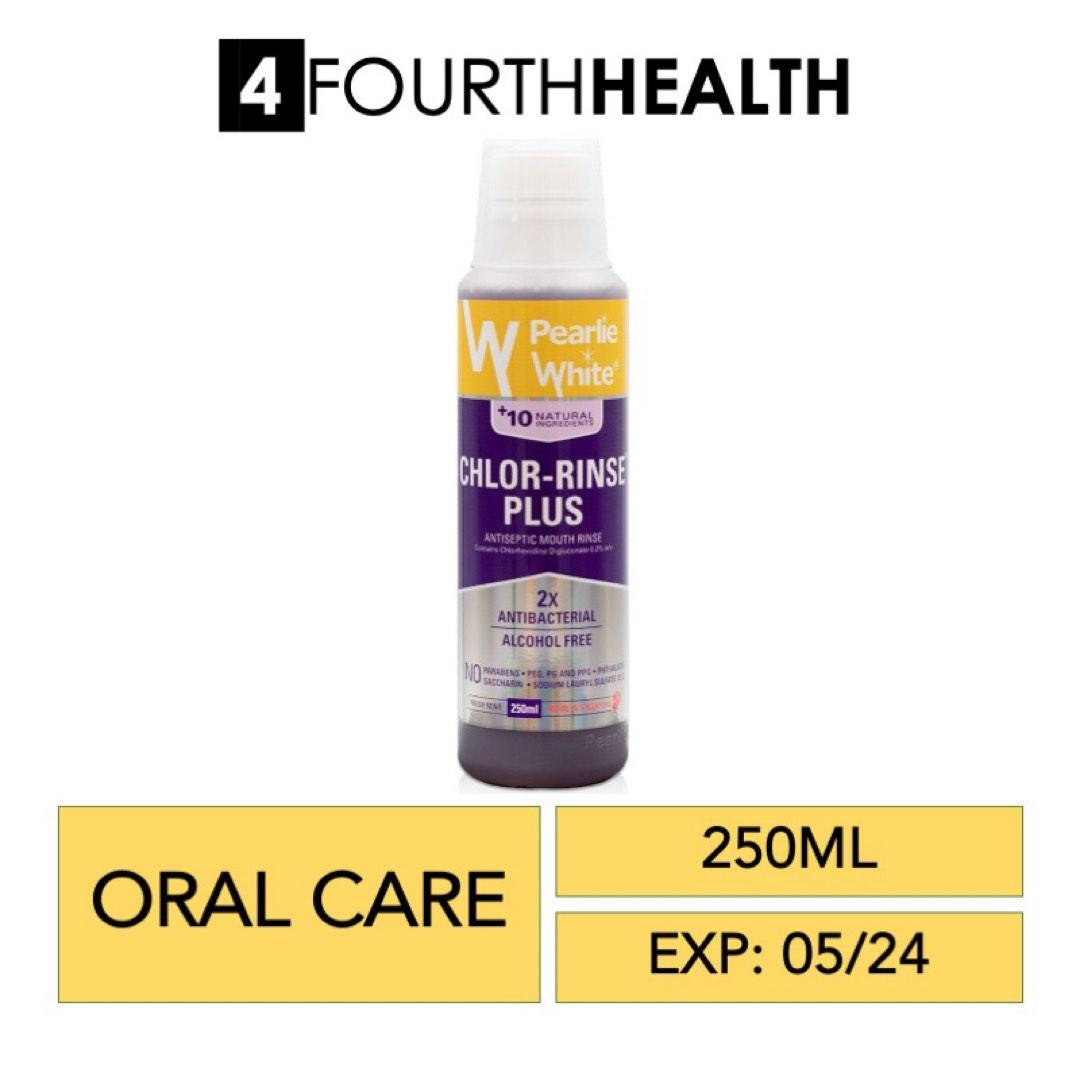 Pearlie White Chlor-Rinse Plus Antiseptic Mouth Rinse 250ml (Exp May ...