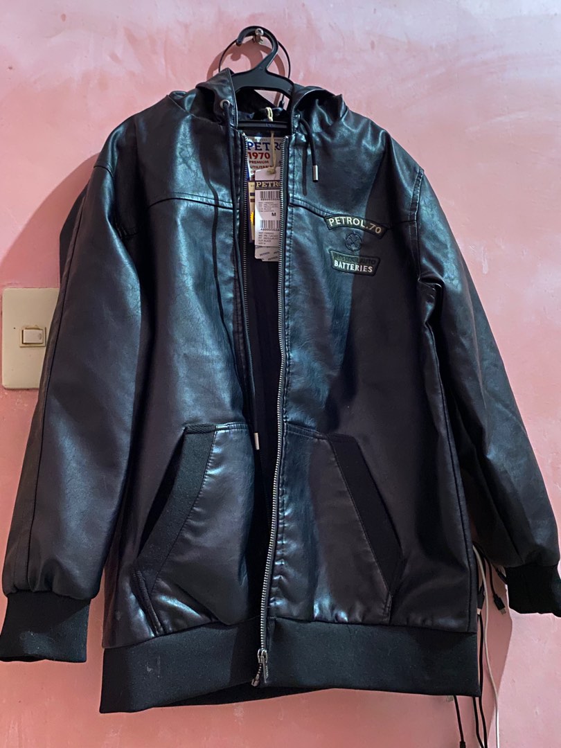 PETROL LEATHER JACKET, Women's Fashion, Coats, Jackets and Outerwear on ...