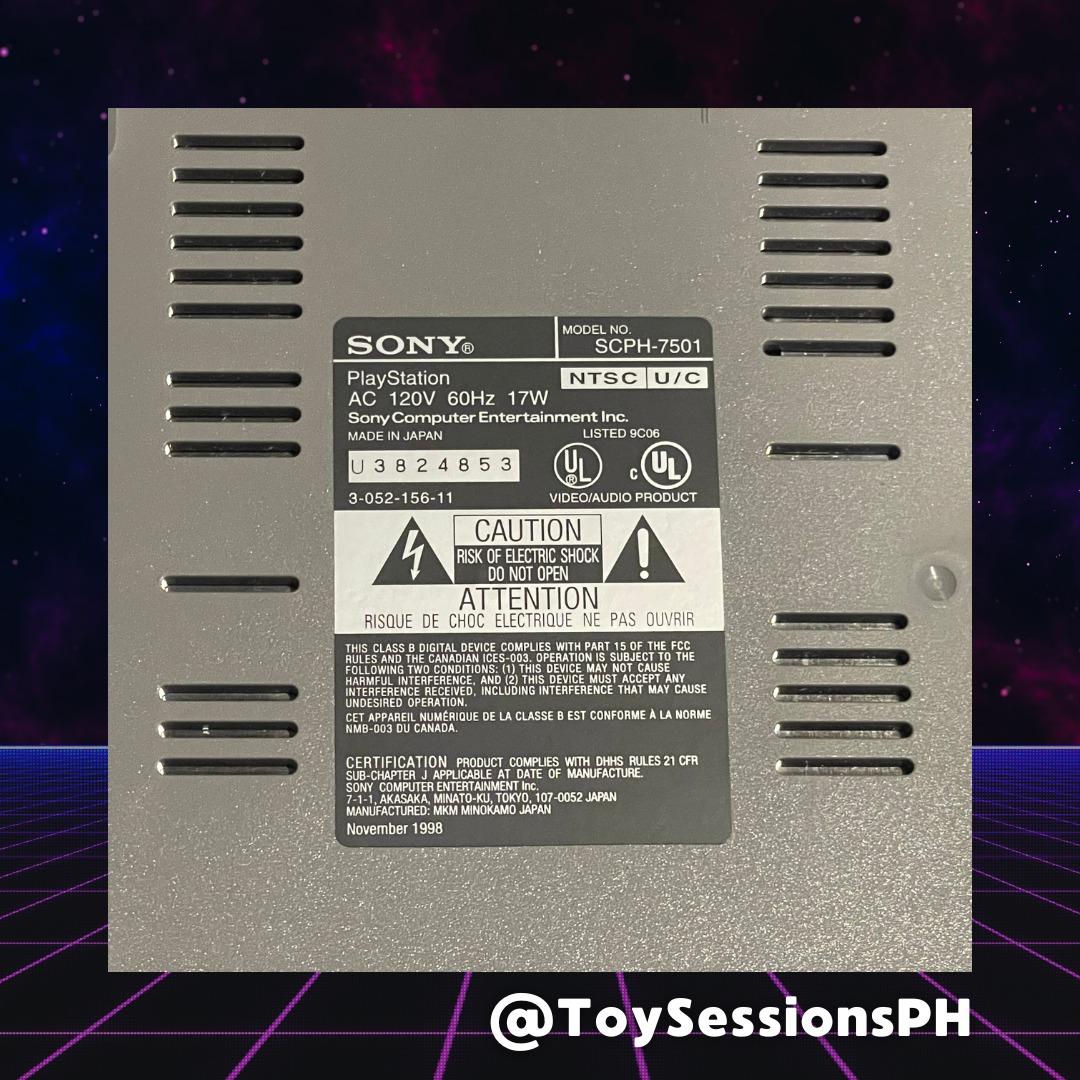 Playstation 1 (SCPH-7501) (NTSC/UC) (Not Modified), Hobbies & Toys ...
