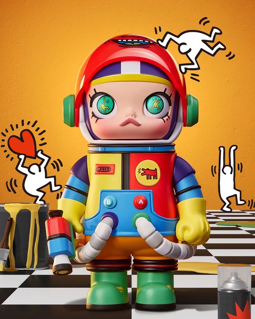 Popmart Molly Keith Haring 100%, Hobbies & Toys, Toys & Games on Carousell