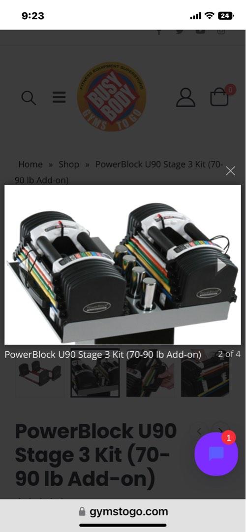 Powerblock Urethane (U90), Sports Equipment, Exercise & Fitness ...