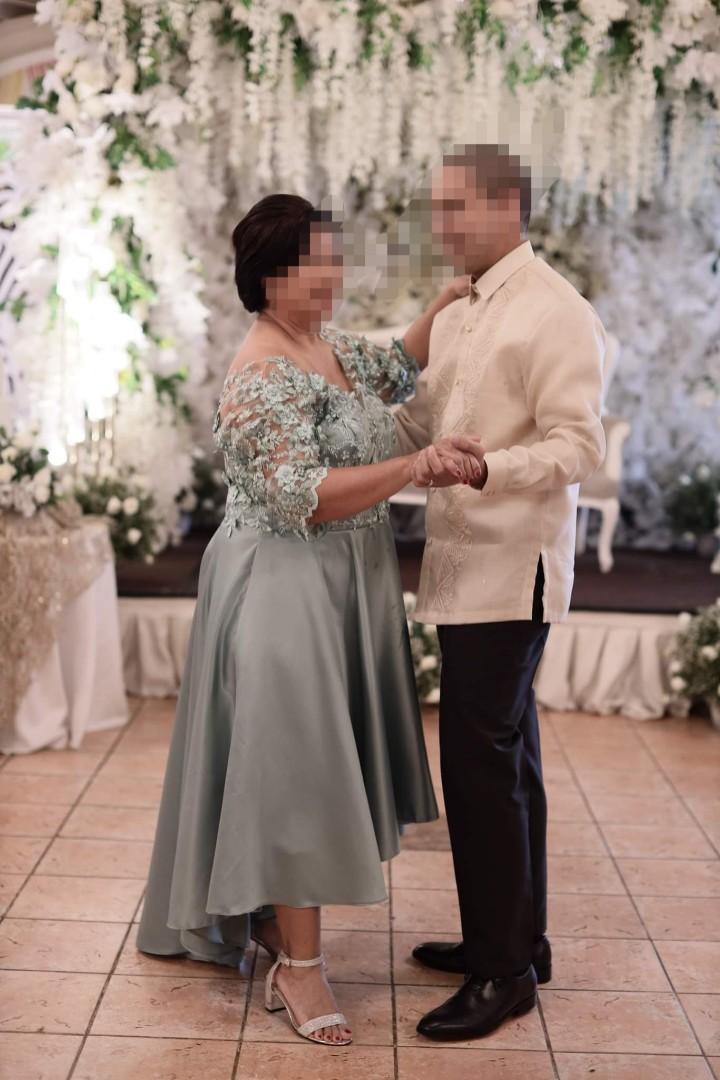 Preloved Mother Ninang Gown Sage Green Womens Fashion Dresses And Sets Evening Dresses