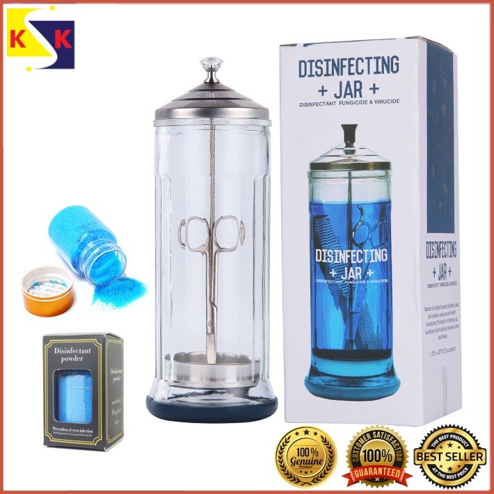 Premium barber disinfectant jar comb disinfectant, jar disinfectant ...