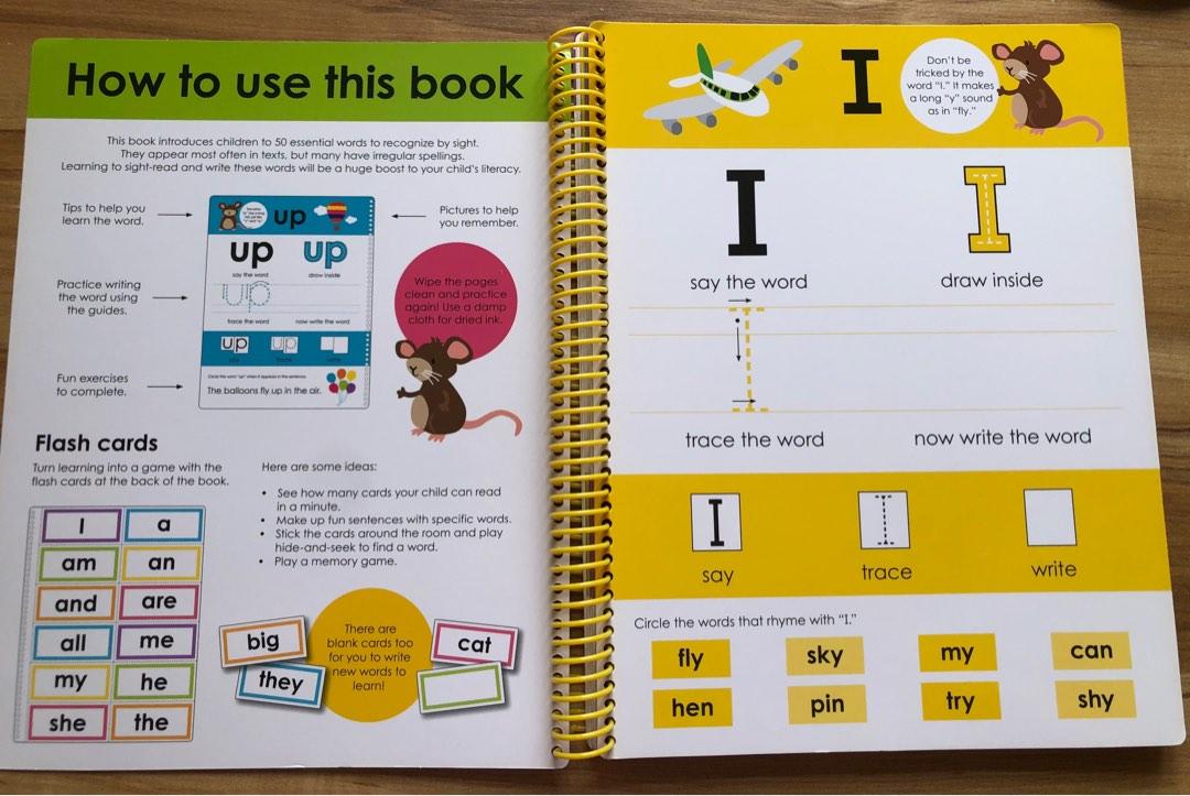 Priddy Learning Sight Words Wipe Clean Book, Hobbies & Toys, Books ...
