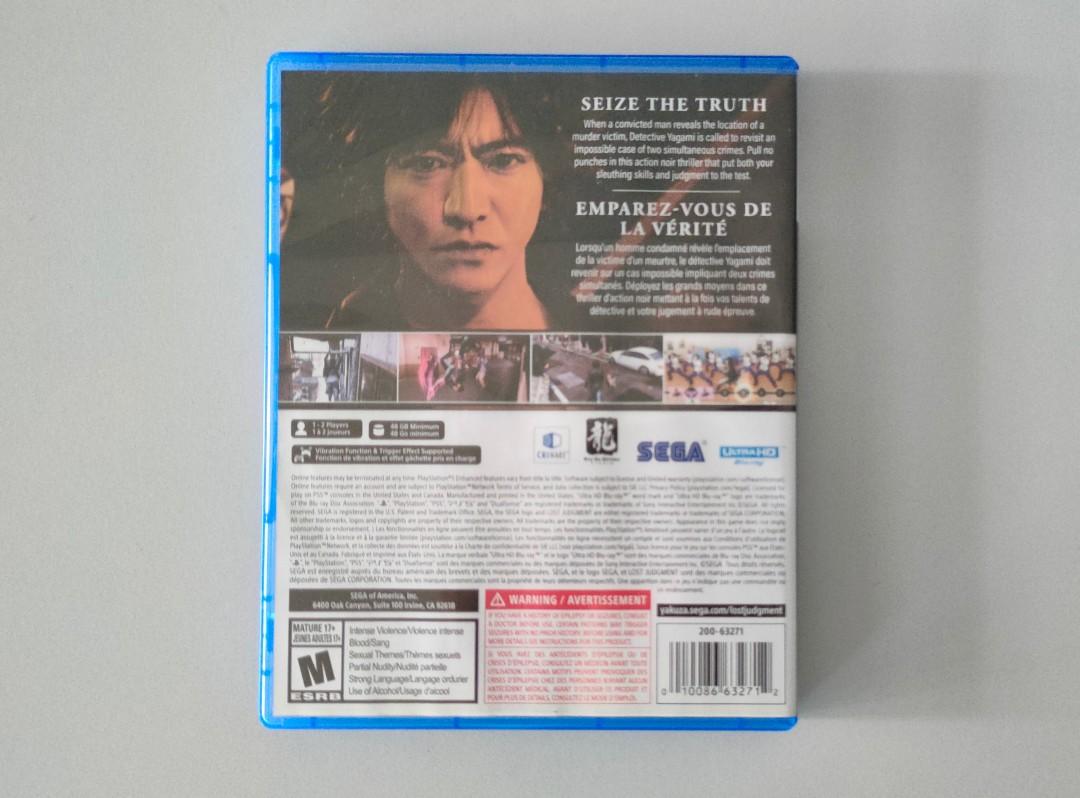 PS5 Lost Judgement R1 USA (lost judgment) playstation 5 judge eyes ...