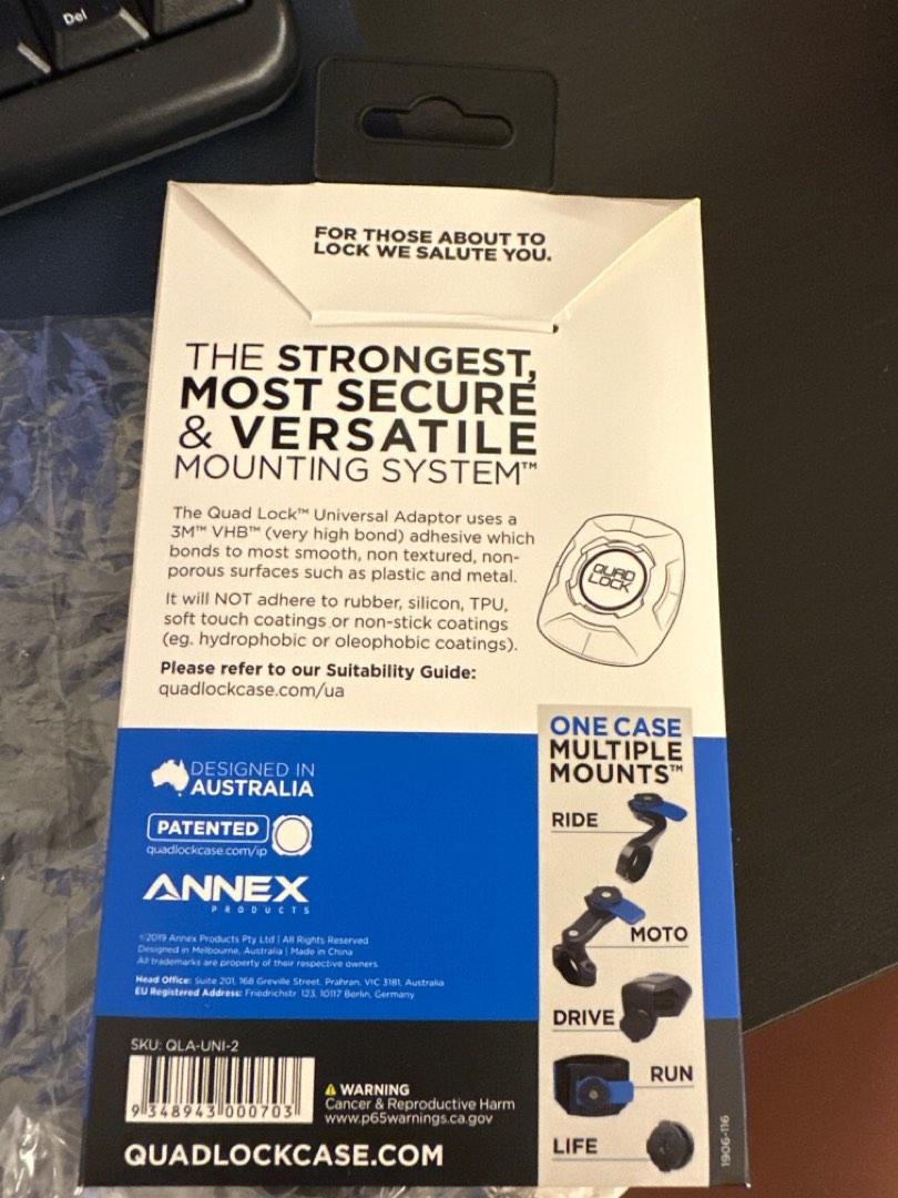 Quad lock quadlock universal mount adaptor, Mobile Phones & Gadgets ...