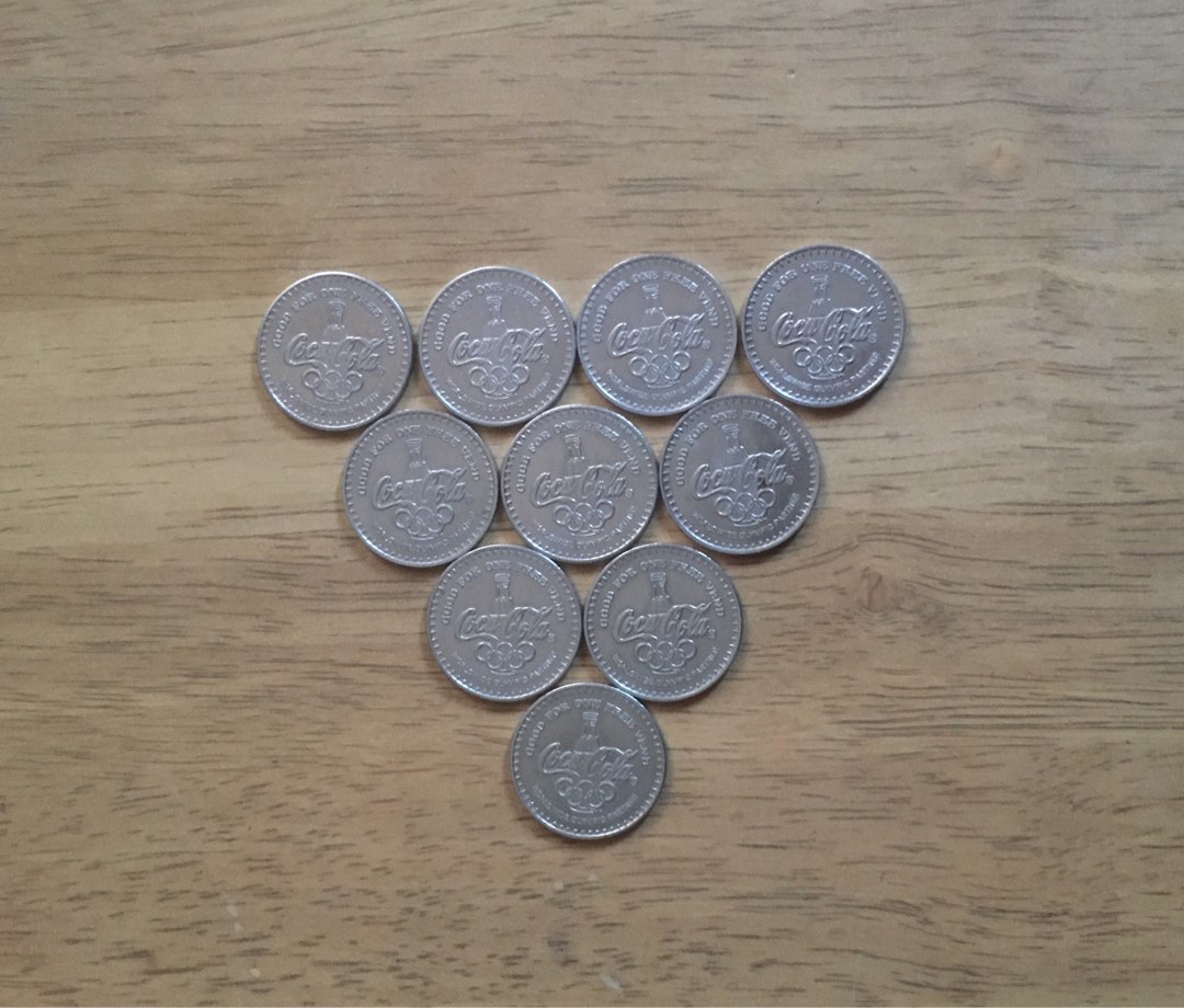 Rare 10 pcs , Atlanta 1996 Olympic Coca Cola Token, Hobbies & Toys ...