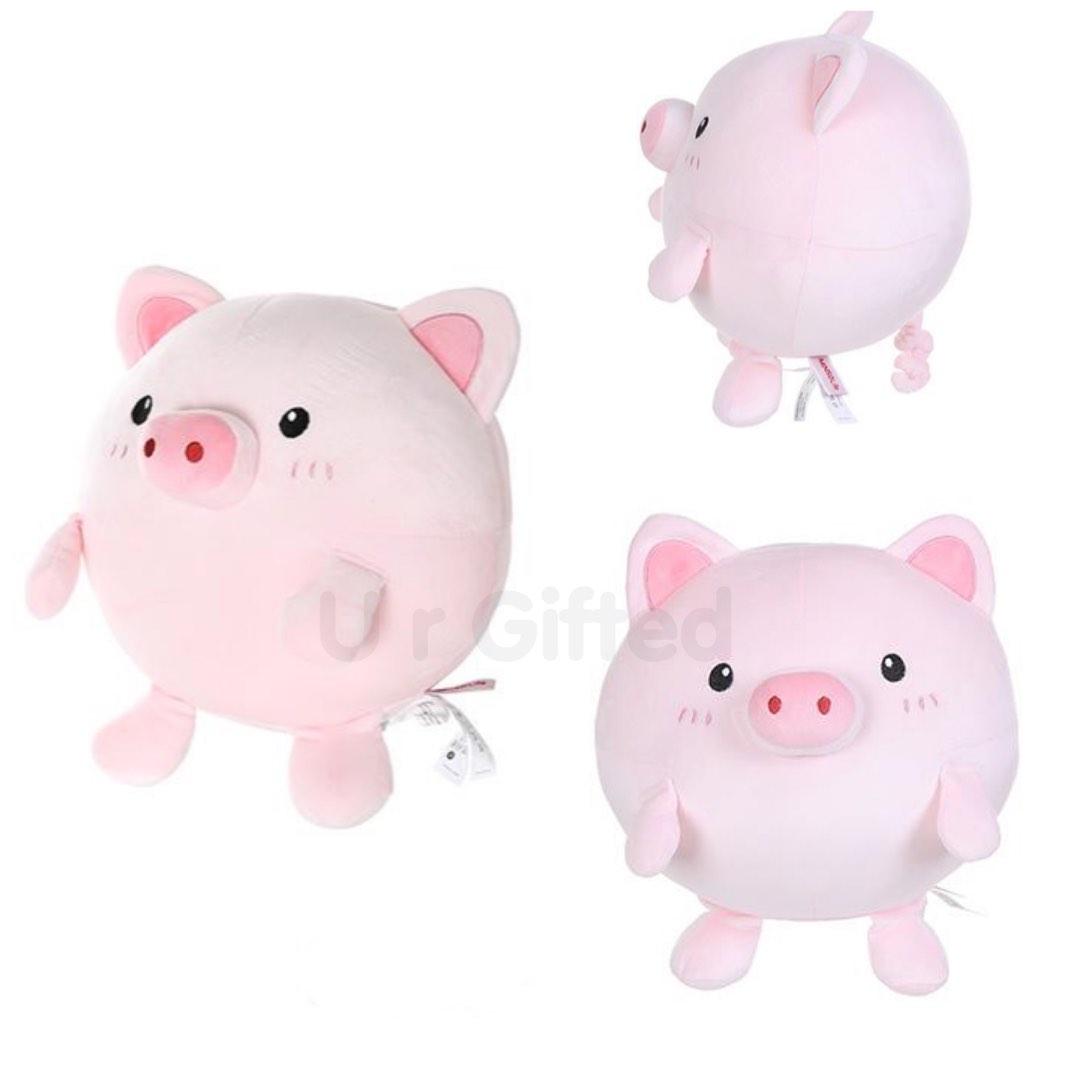 Round Pig Plush Toy by Miniso, Hobbies & Toys, Toys & Games on Carousell