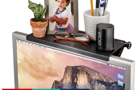 SCREEN CADDY TV TOP SHELF STORAGE MONITOR MOUNT ROUTER RACK PLASTIC ...