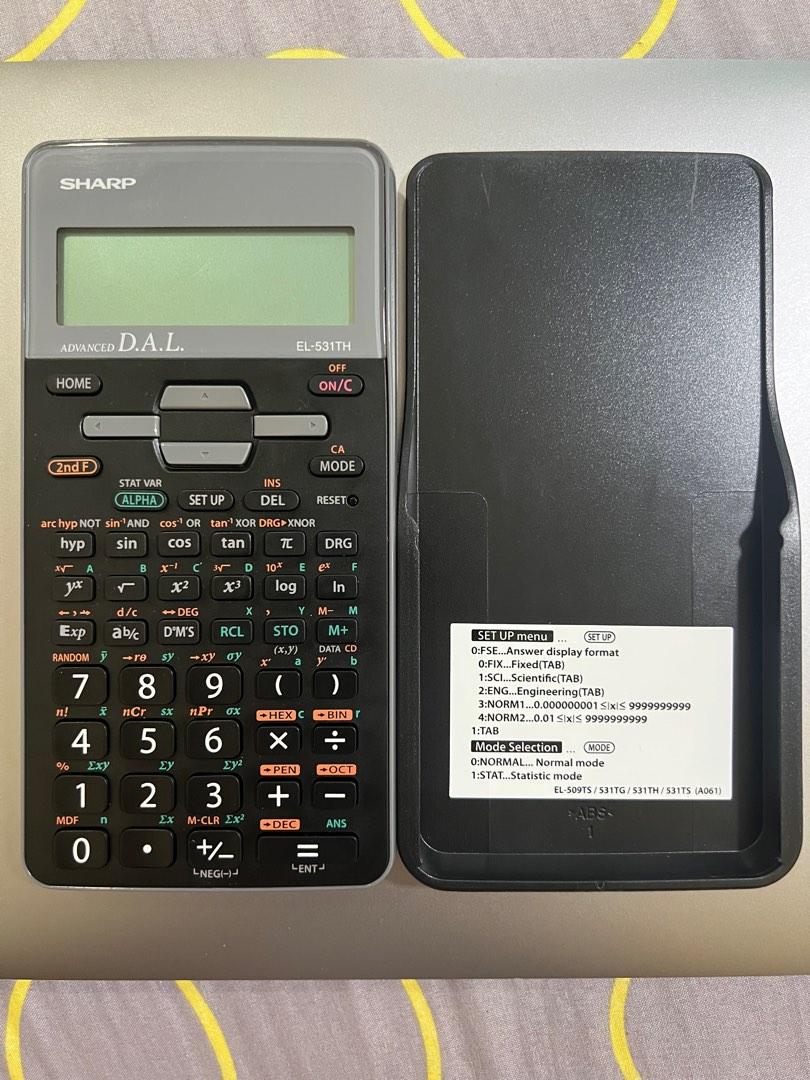 Sharp Scientific Calculator EL-531TH-GY, Computers & Tech, Office ...
