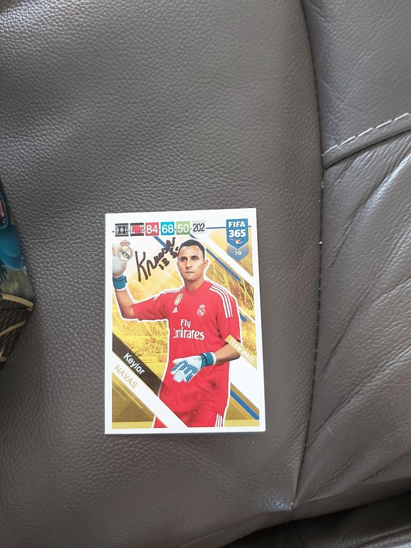 Soccer collectible card signed by Casemiro, Keylor Navas, Raheem ...