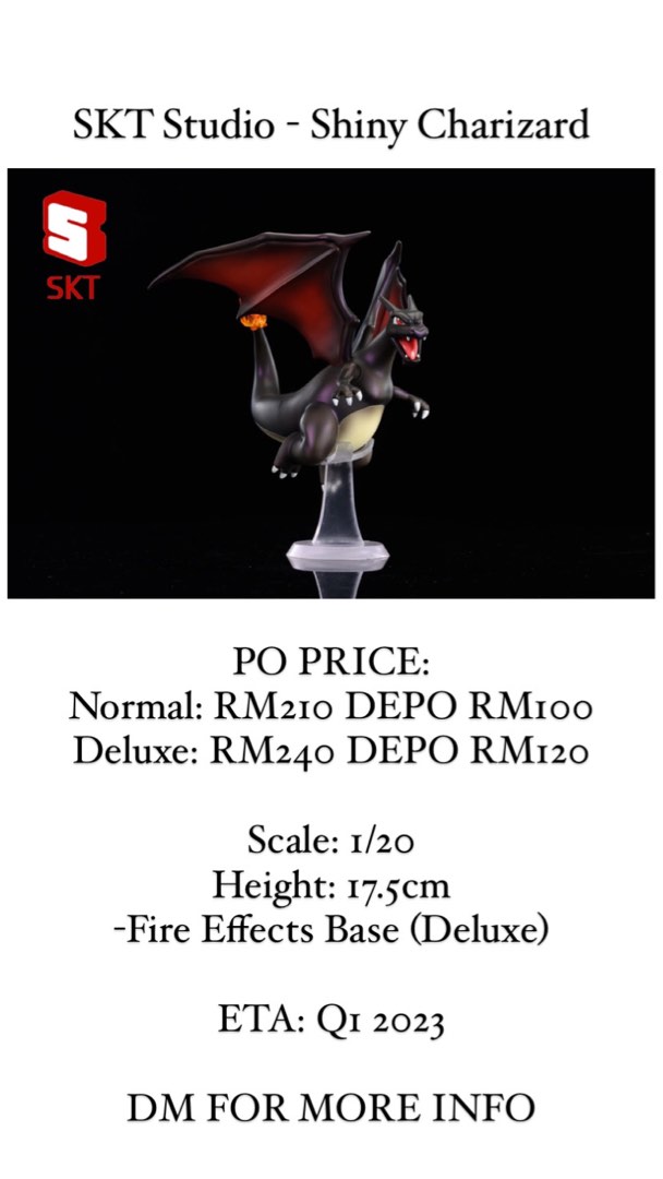 SKT Studio - Shiny Charizard, Hobbies & Toys, Toys & Games on Carousell