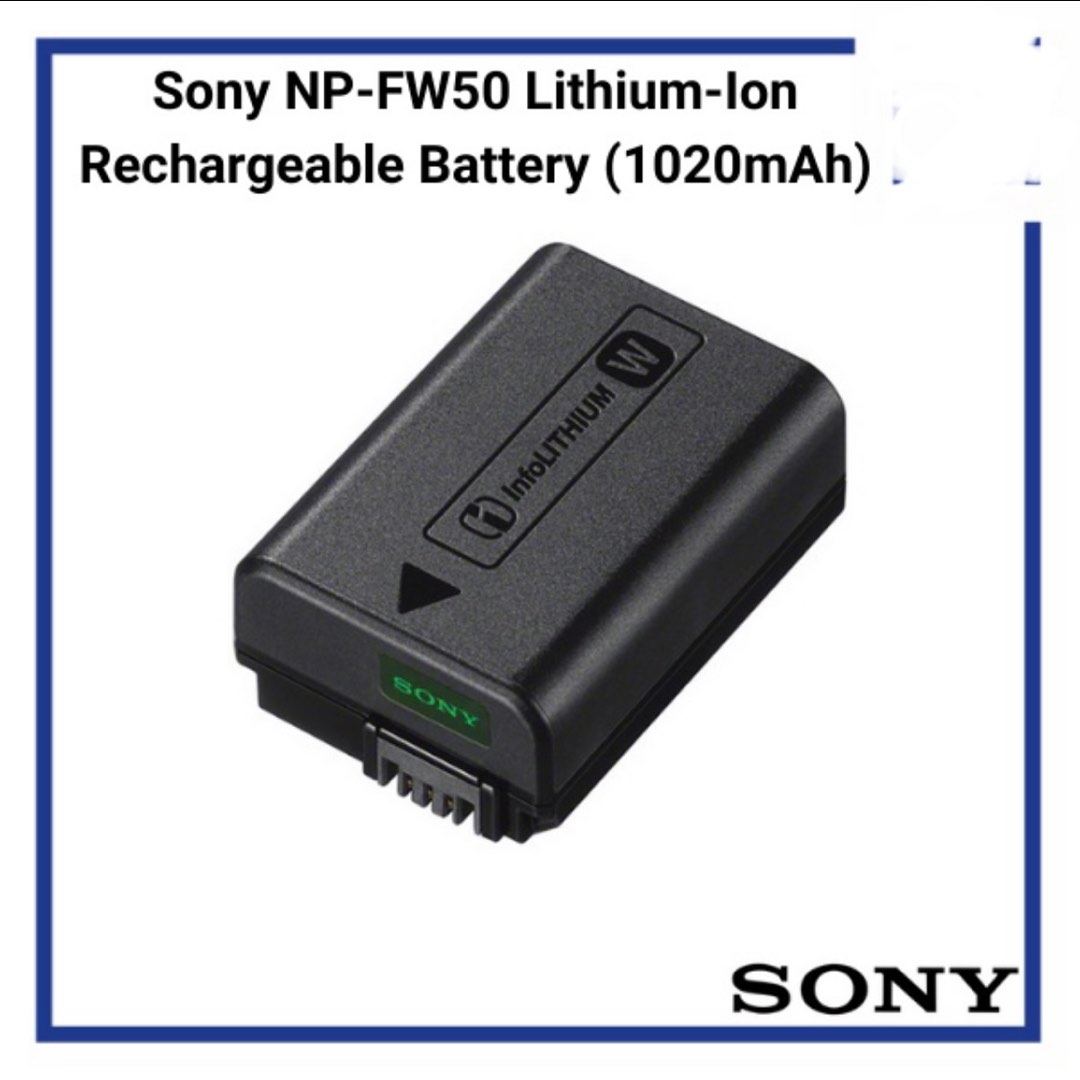 Sony NP-FW50 Lithium-Ion Rechargeable Battery (1020mAh), Photography ...
