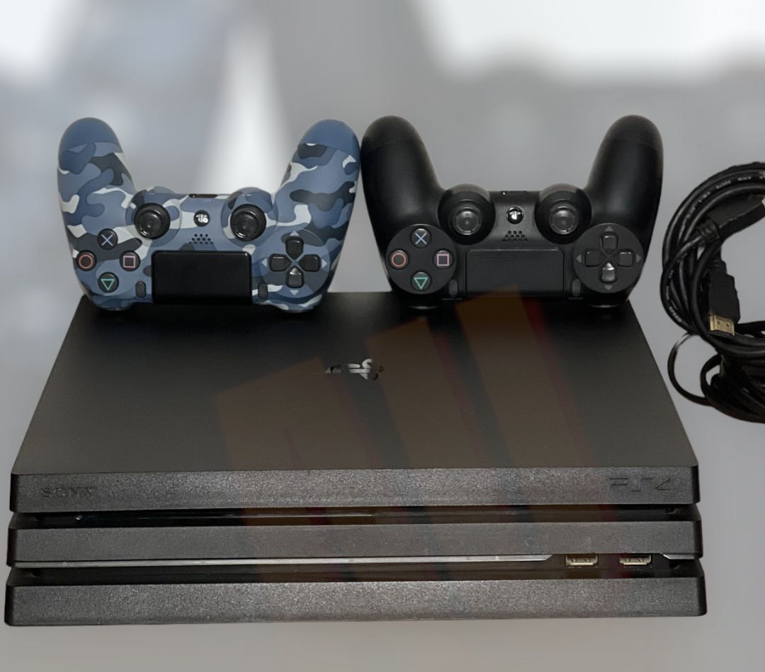 SONY PLAYSTION PS4 PRO 1TB Version 9.0 and 2pcs. original Controller ...