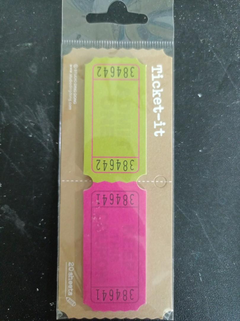 Tearable tickets / sticky notes, Hobbies & Toys, Stationery & Craft ...