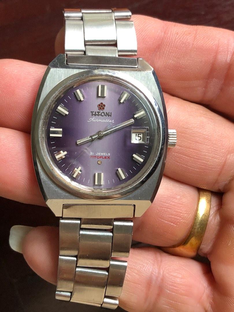 TITONI Airmaster titoflex 21 Jewel winding, Luxury, Watches on Carousell