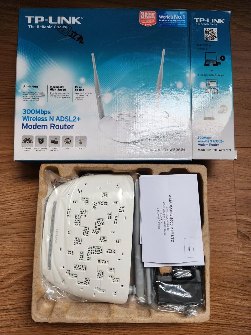 TP Link 300mbps Wireless N ADSL2+ Modem Router, Computers & Tech, Parts ...