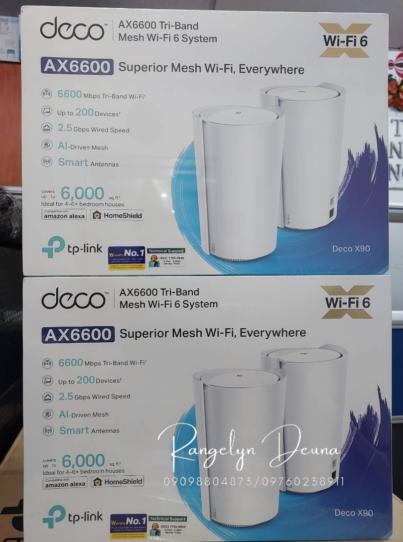 TP-LINK Deco X90 (2-pack) AX6600 Whole Home Mesh Wi-Fi 6 System ...