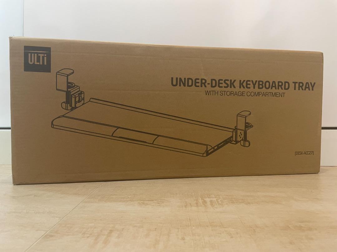 ULTi Clamp-on Keyboard Tray for Standing Desk, Under Desk Pull Out ...