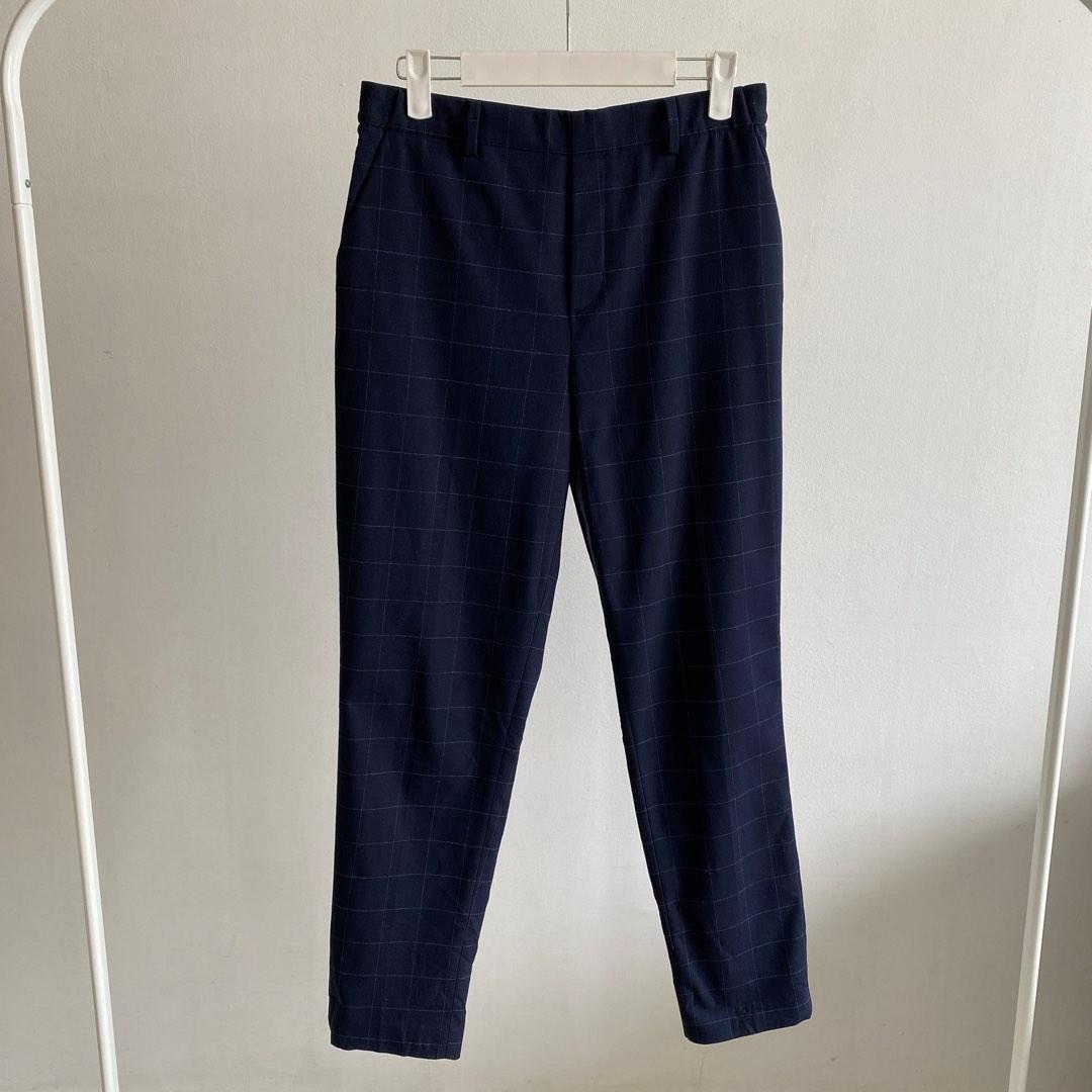 Uniqlo Ezy Ankle Grid Pants, Women's Fashion, Bottoms, Other Bottoms on ...
