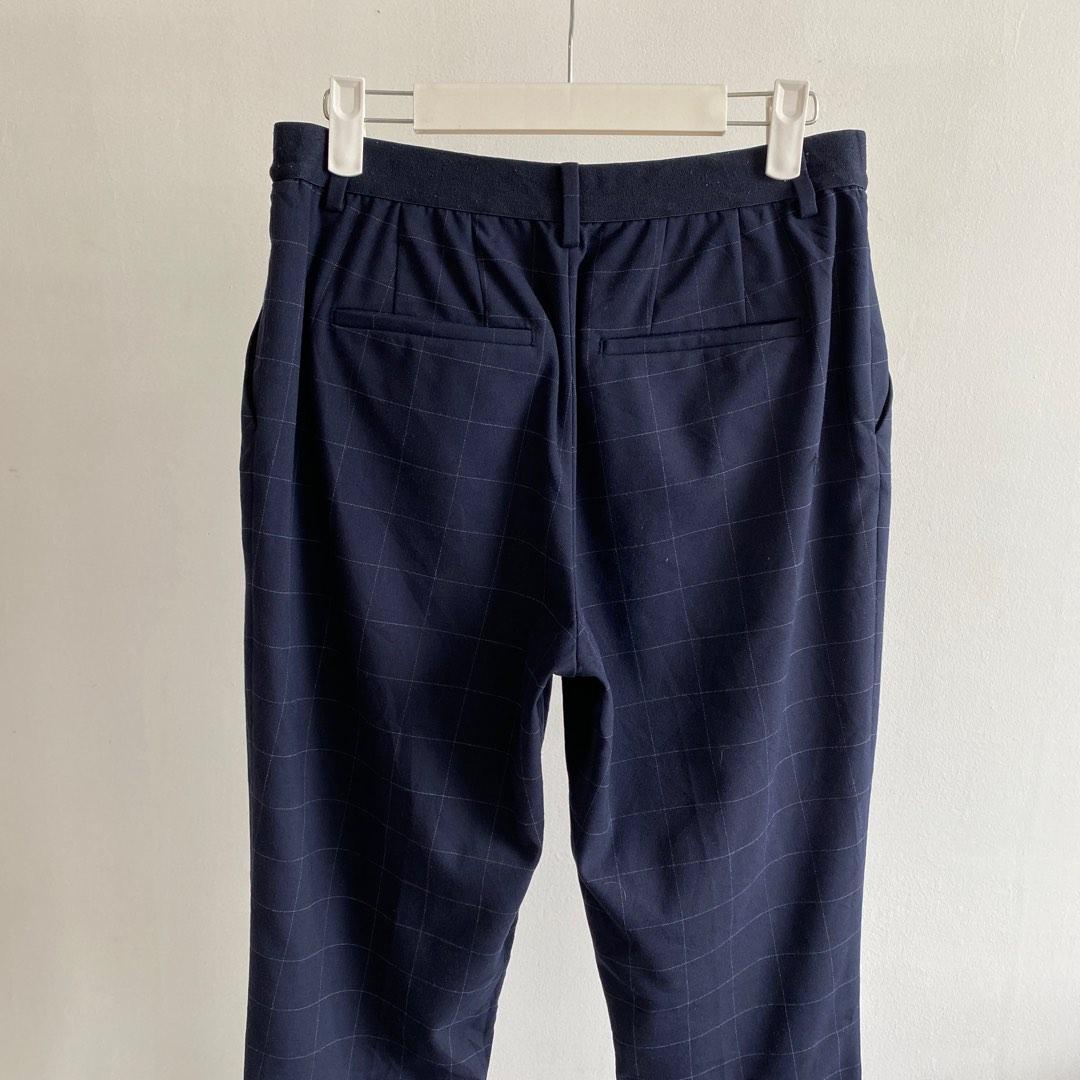 Uniqlo Ezy Ankle Grid Pants, Women's Fashion, Bottoms, Other Bottoms on ...