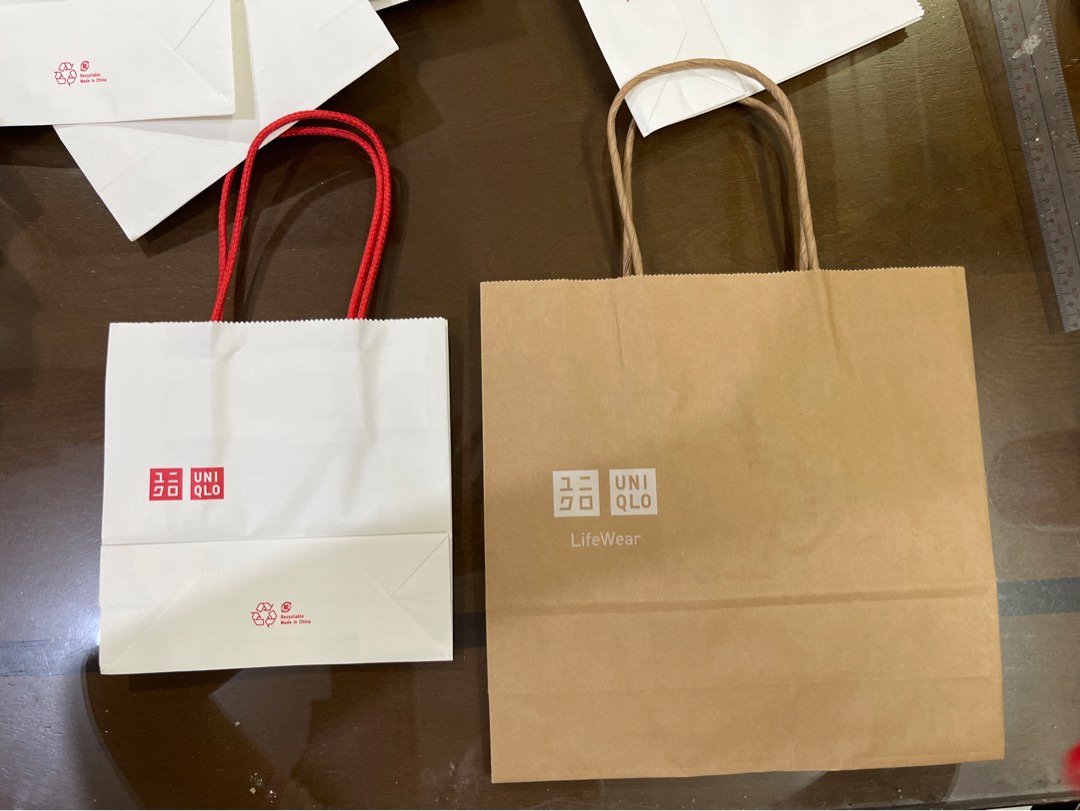 Uniqlo paper bag - xs and small, Hobbies & Toys, Stationary & Craft ...