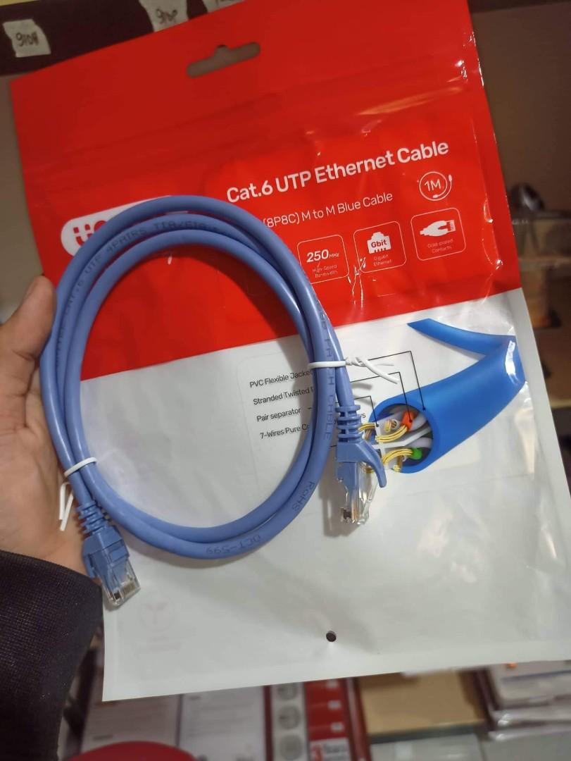 Unitek UTP Cat6 RJ45 (8P8C) Ethernet Cable Blue 1M Y-C809ABL, Computers ...