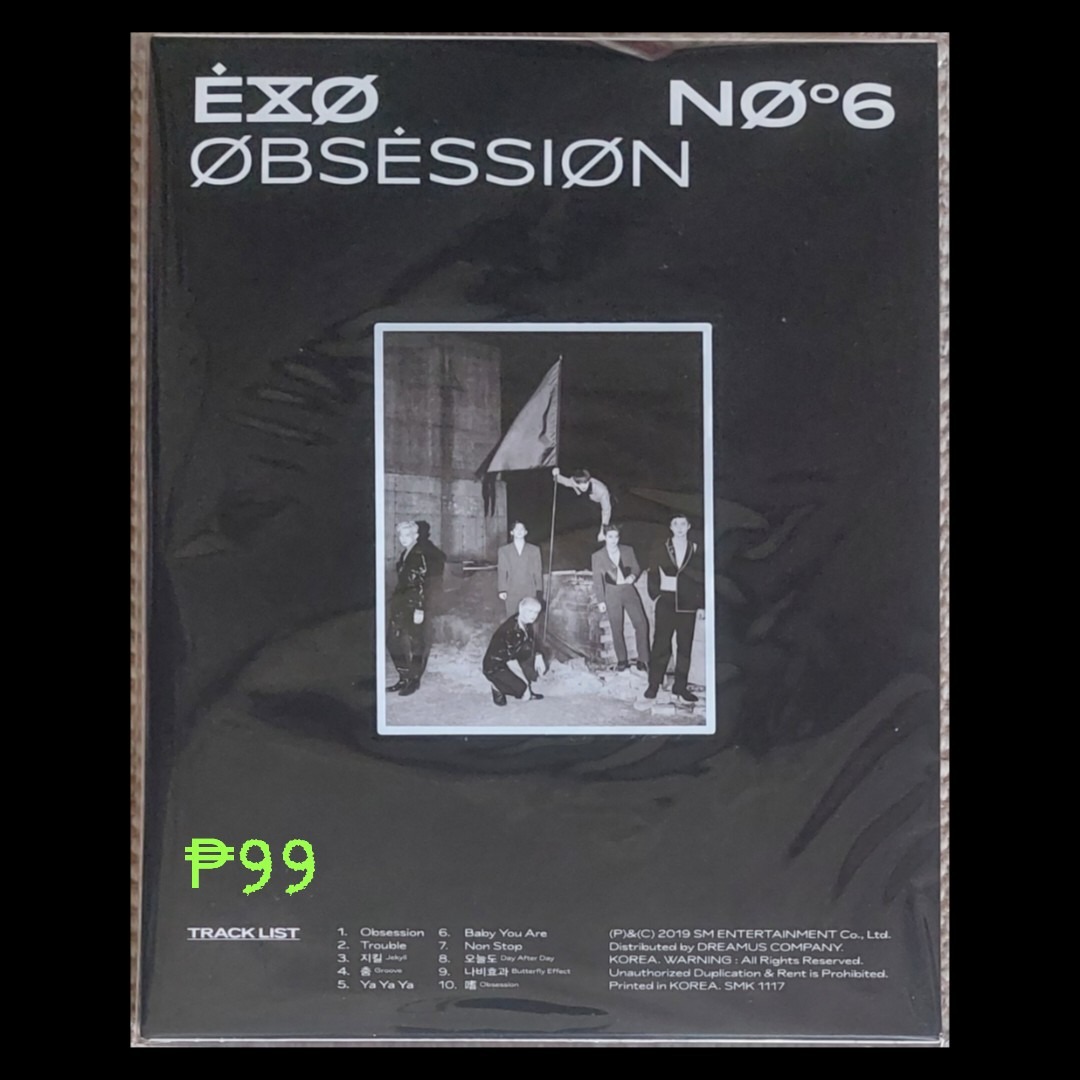 Unsealed EXO Obsession Album Obsession Version, Hobbies & Toys, Music ...