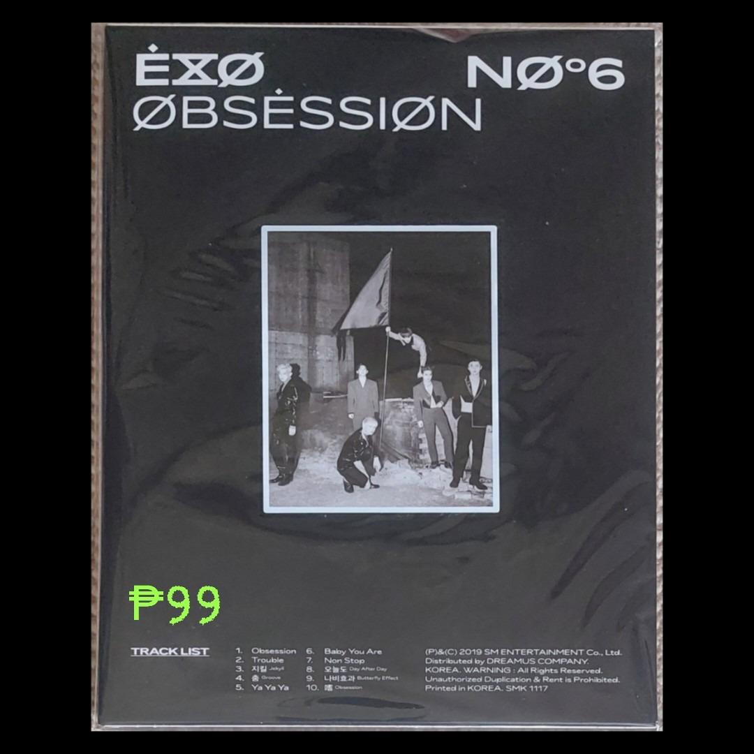 Unsealed EXO Obsession Album Obsession Version, Hobbies & Toys, Music ...