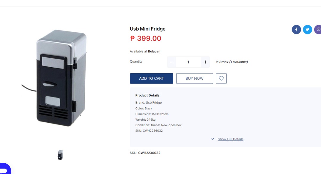 Usb Mini Fridge, TV & Home Appliances, Kitchen Appliances ...