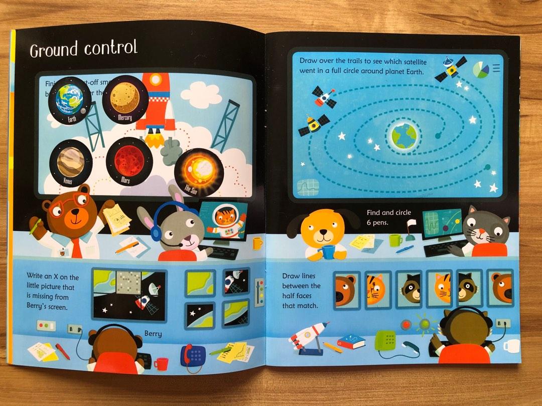 Usborne Space Activities Wipe-Clean Book, Hobbies & Toys, Books ...