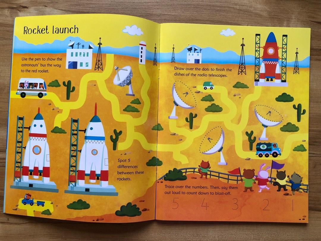 Usborne Space Activities Wipe-Clean Book, Hobbies & Toys, Books ...