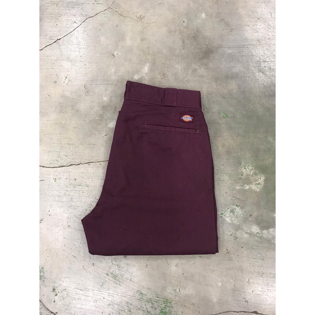 Vintage Dickies 874 Original Fit Work Pants (Maroon), Men's Fashion ...