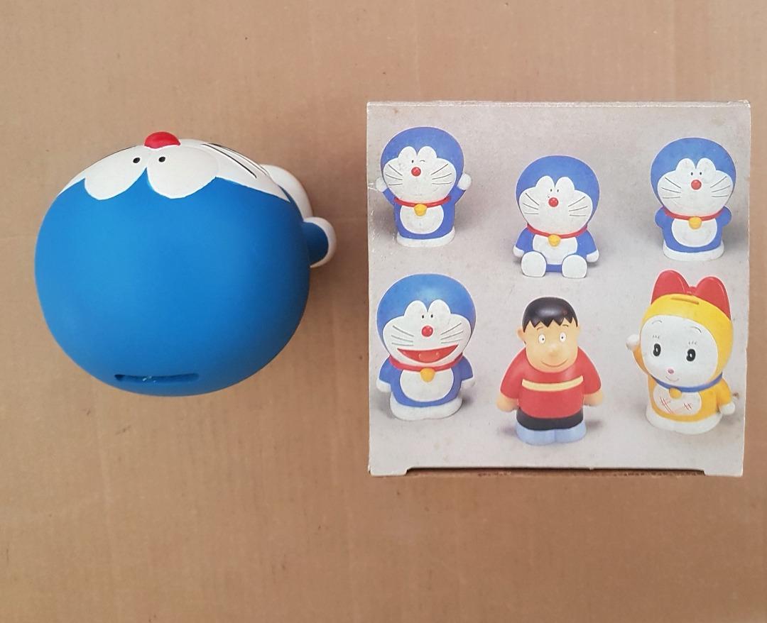 Vintage Doraemon Coin Bank, Doraemon Figurine, Original 1970 Figure ...
