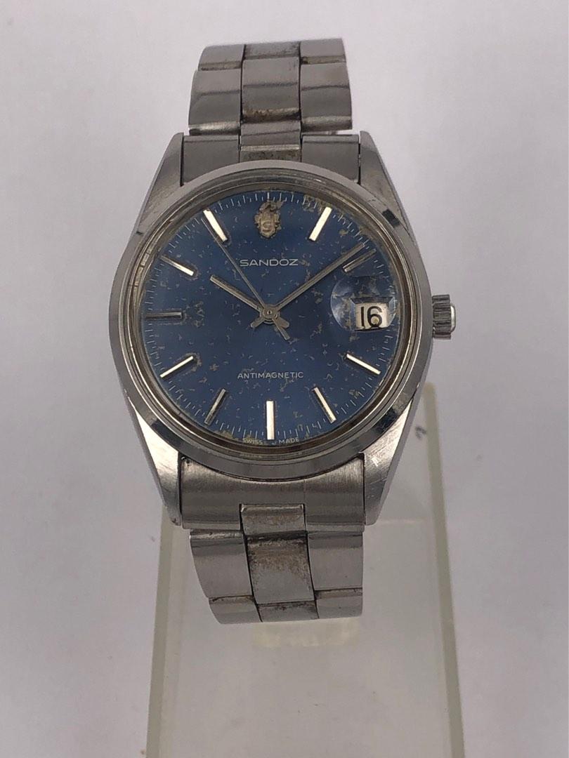 Vintage Sandoz Blue Dial like Rolex Precision, Men's Fashion, Watches ...