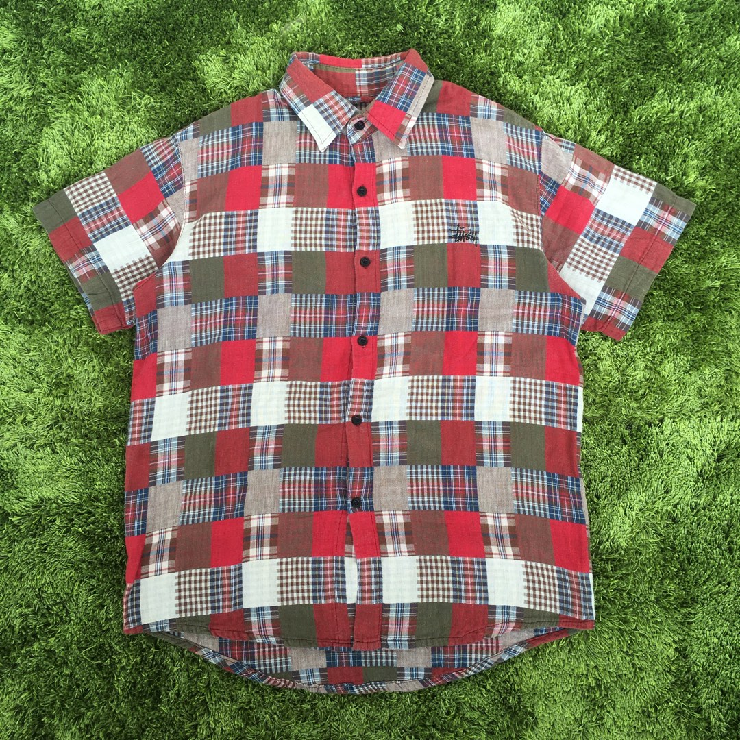 Vintage Stussy Polo Patchwork, Men's Fashion, Tops & Sets, Formal ...