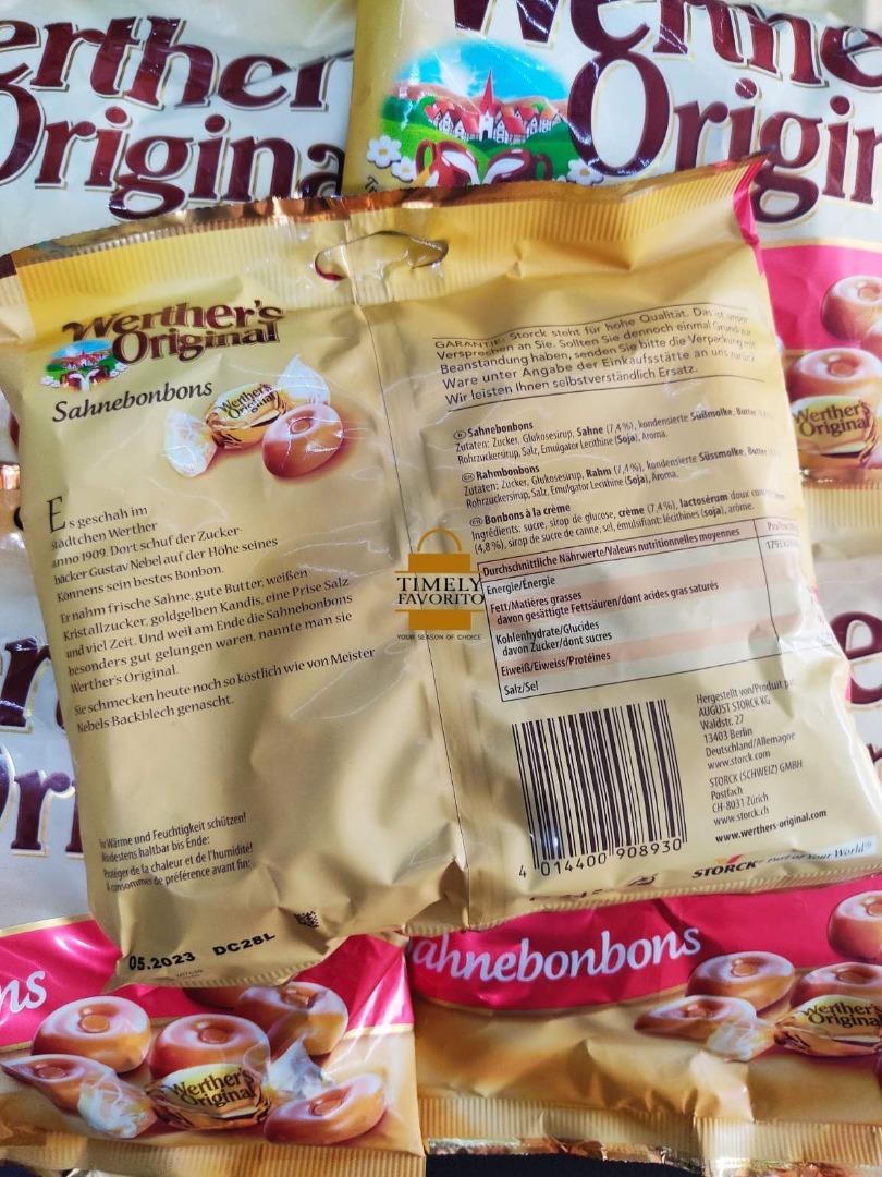 Werther's Original Sahnebonbons Candies, Caramel Candy 245g, Food & Drinks, Packaged & Instant ...