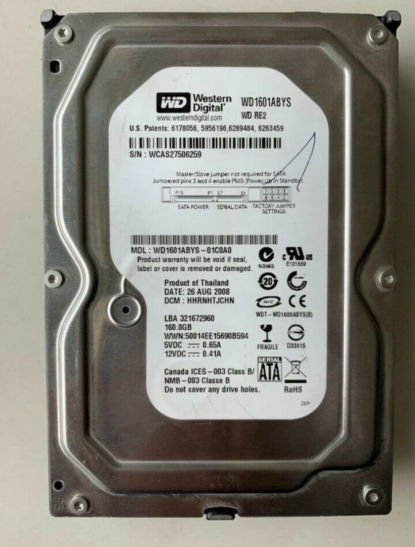 WESTERN DIGITAL 160GB Desktop Hard Disk Drive, Computers & Tech, Parts ...