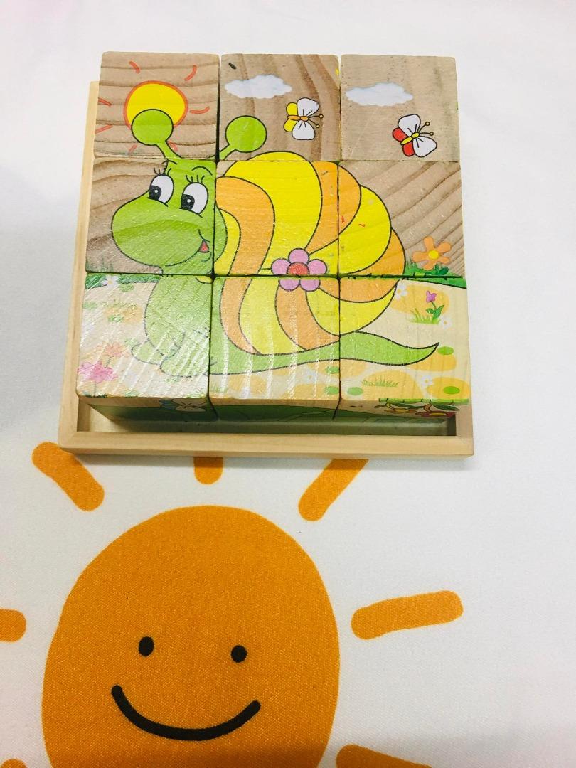 Wooden Puzzle - 6 in 1 cube jigsaw puzzle with mini box, Hobbies & Toys ...