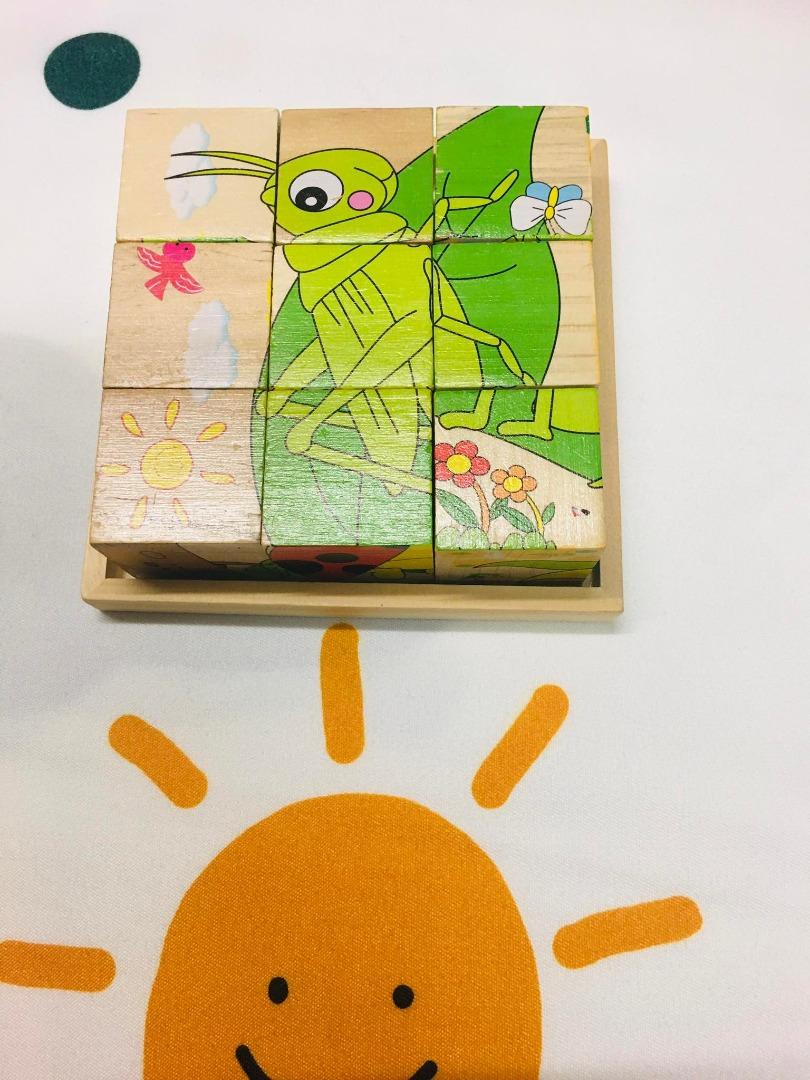 Wooden Puzzle - 6 in 1 cube jigsaw puzzle with mini box, Hobbies & Toys ...