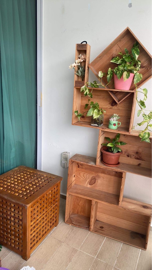 WOODEN SHELVES & BOX, Furniture & Home Living, Furniture, Shelves ...