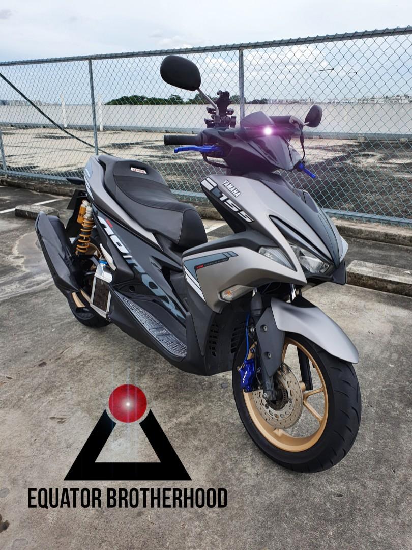 YAMAHA AEROX 155 MATT GREY ABS FB*5**5*, Motorcycles, Motorcycles for ...