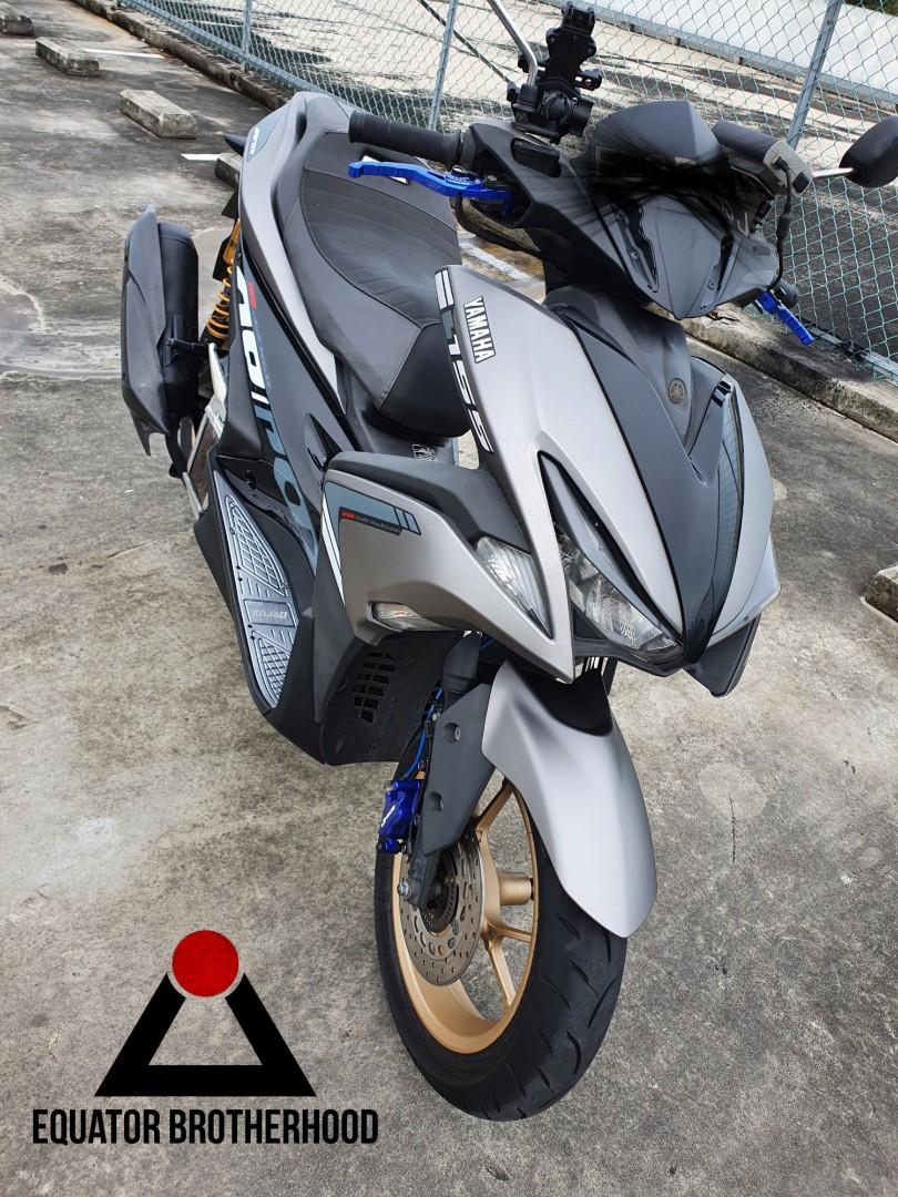 YAMAHA AEROX 155 MATT GREY ABS FB*5**5*, Motorcycles, Motorcycles for ...
