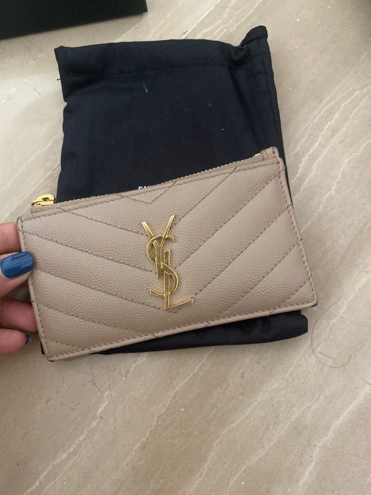 Ysl card holder, Luxury, Bags & Wallets on Carousell