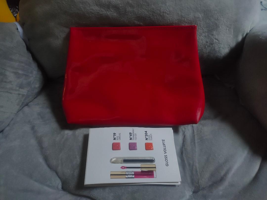 YSL Makeup Pouch Bag (free lip gloss sample!), Women's Fashion, Bags ...
