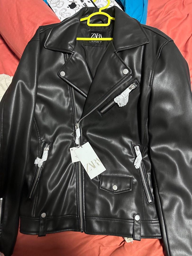 Zara MENS pu leather biker jacket , Men's Fashion, Coats, Jackets and Outerwear on Carousell